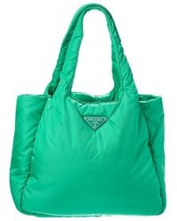 Prada Logo Large Tessuto Tote in White | Lyst UK