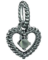 PANDORA Signature Dangle Charm in Metallic | Lyst UK