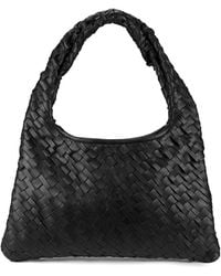 Walter Baker Mini Haven Metallic Woven Leather Top Handle Bag | Lyst