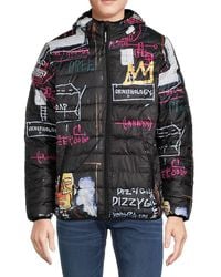 Members Only Spongebob Hooded Puffer Jacket in Blue for Men | Lyst