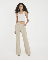 River Island Wide Leg Jeans High Rise Palazzo in Red | Lyst UK