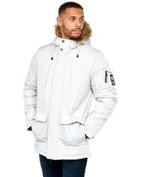 Crosshatch Parkmoore Mve Parka (Putty) in White for Men | Lyst UK