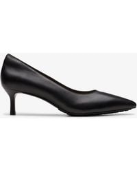Clarks Adela Sling Leather Shoes in Black | Lyst UK