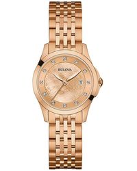 Bulova 98L314 Ladies Millennia Watch in Black | Lyst UK