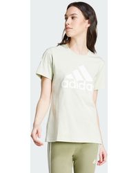 adidas Essentials Logo Tee in Pink | Lyst UK
