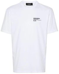 DSquared² Small Headquarters Logo T-Shirt Cotton in Black for Men | Lyst UK