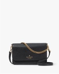 Kate Spade Madison Croc Embossed Willow Mini Flap Crossbody in White | Lyst UK
