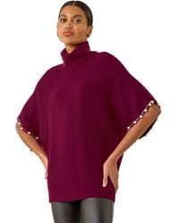 Roman Faux Pearl Embellished Bow T-Shirt in Pink | Lyst UK