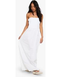 Boohoo Mesh Mix Draped Midaxi Dress in Yellow | Lyst UK