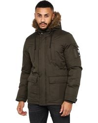 Crosshatch Parkmoore Mve Parka in Black for Men | Lyst UK