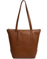 NiNa Amora 'Lara' Leather Tote Bag in Black | Lyst UK