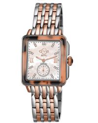 Gevril Gv2 Bari Tortoise Mother Of Pearl Dial Two Tone Ip Rose Gold ...