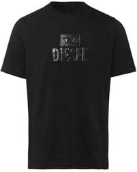 DIESEL Block Logos Ensign T-Shirt Cotton in Blue for Men | Lyst UK