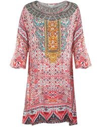 Greek Archaic Kori Lefkada Kaftan in White | Lyst UK