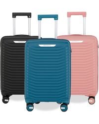 Infinity Leather Robust Charcoal Hard Shell Cabin Suitcase Luggage ...