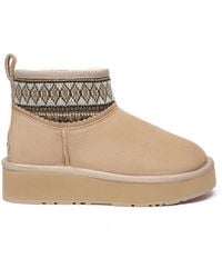EverAu Australia Ever Au Plover Woven Ankle Platform Boots in Black ...
