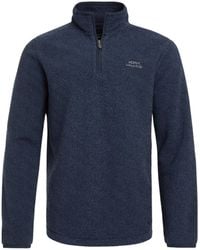 Weird Fish Errill Textured Quarter Zip Fleece Top Sapphire) in Blue for ...
