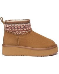 EverAu Australia Ever Au Plover Woven Ankle Platform Boots in Black ...
