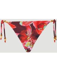 Karen Millen Photographic Floral Reversible Bikini Top With Bead Detail ...