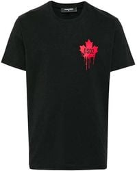 DSquared² Small Headquarters Logo T-Shirt Cotton in Black for Men | Lyst UK
