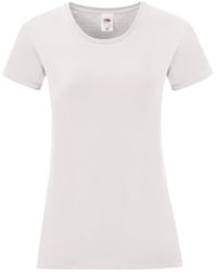 Fruit Of The Loom Ladies Iconic T-Shirt (Azure) in Blue | Lyst UK