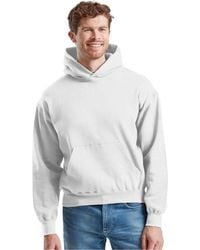 Fruit Of The Loom Supercotton Hoodie in Black | Lyst UK