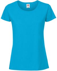 Fruit Of The Loom Ladies Iconic T-Shirt (Azure) in Blue | Lyst UK