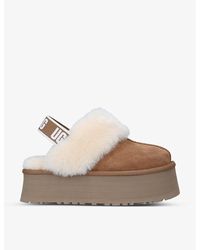 UGG Greenport Slide Sheepskin Slippers in Black | Lyst