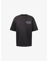 Amiri Crystal Script-Logo Cotton-Jersey T-Shirt in Black for Men | Lyst UK