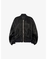 Rick Owens Secchia Flight Bomber Padded in Black | Lyst UK