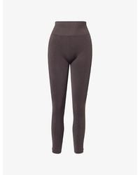 ADANOLA Impact Seamless Mid-Rise Gym Shorts in Blue | Lyst UK