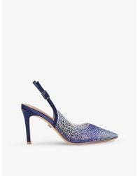 Carvela Kurt Geiger Positano Striped Woven Heels in Pink | Lyst UK