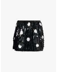 Dries Van Noten Gabrina Embellished Crepe Mini Skirt in Black | Lyst UK
