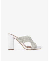 Carvela Kurt Geiger Pageant Block Sandals in White | Lyst UK