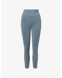 ADANOLA Impact Seamless Mid-Rise Gym Shorts in Blue | Lyst UK