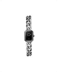 CHANEL H7020 Première Chain Steel, Lacquer, Onyx And 0.38Ct Diamond ...