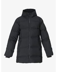 Sweaty Betty Nimbus Cloud Funnel-Neck Shell-Down Puffer Jacket in Grey ...