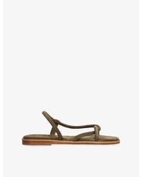 Ancient Greek Sandals Bomba Suede Sandals in Brown | Lyst UK