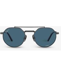 Ray-Ban Rb8265 Jack Ii Aviator-frame Titanium Sunglasses in Purple ...