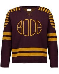 Bode 'Moritz' Sweater in Green for Men | Lyst