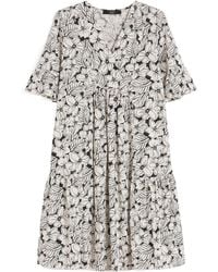 Weekend by Maxmara Wkdfuoco Floral-Print Mini Dress in White | Lyst