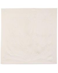 TOTEME Monogram-Embroidered Silk Scarf in Green | Lyst UK