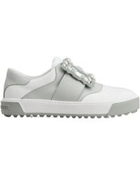 Roger Vivier Very Vivier Diamond-Button Sneakers in Pink | Lyst