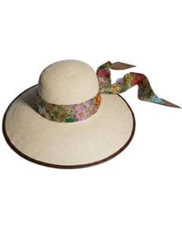 Gucci Ribbon Hat in Natural | Lyst UK