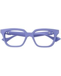 Gucci Eyewear Square Frame Glasses in White | Lyst UK