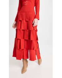 A.W.A.K.E. MODE Maxi Multi Rectangle Double-layered Skirt in Natural | Lyst