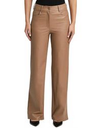 PAIGE Sasha Faux Leather Pant in Natural | Lyst