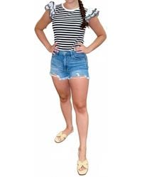 Kancan Bellini High Rise Shorts in Blue | Lyst