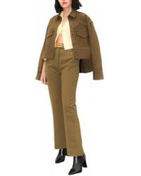 Victoria Beckham Cropped Pants in Black | Lyst