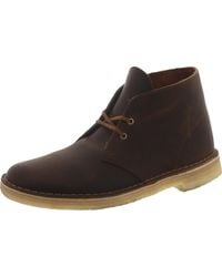 Clarks Desert Boot Suede Lace-Up Chukka Boots in Natural for Men | Lyst